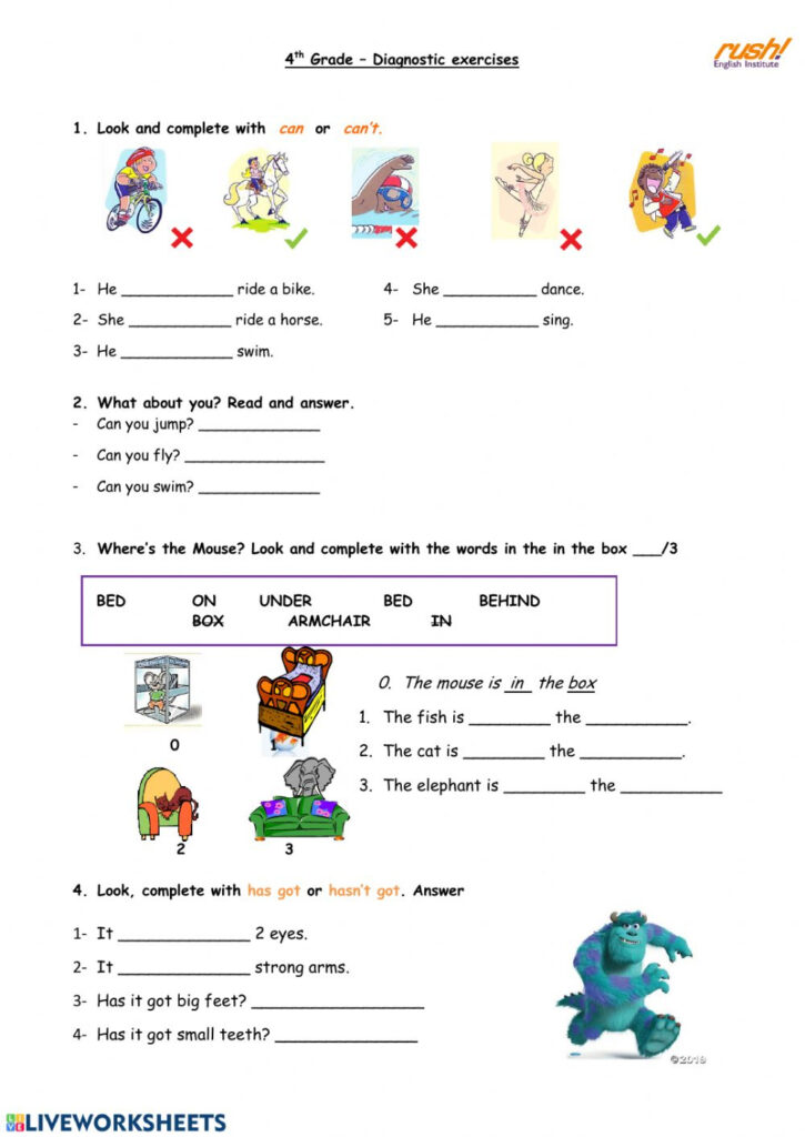 4th Grade English Worksheets | Language Worksheets