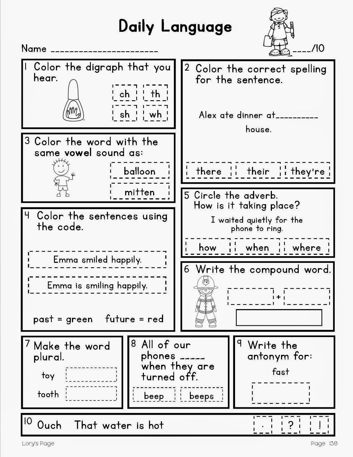 Daily Oral Language Free Worksheets Language Worksheets Daily Oral Language Free Worksheets Language Worksheets