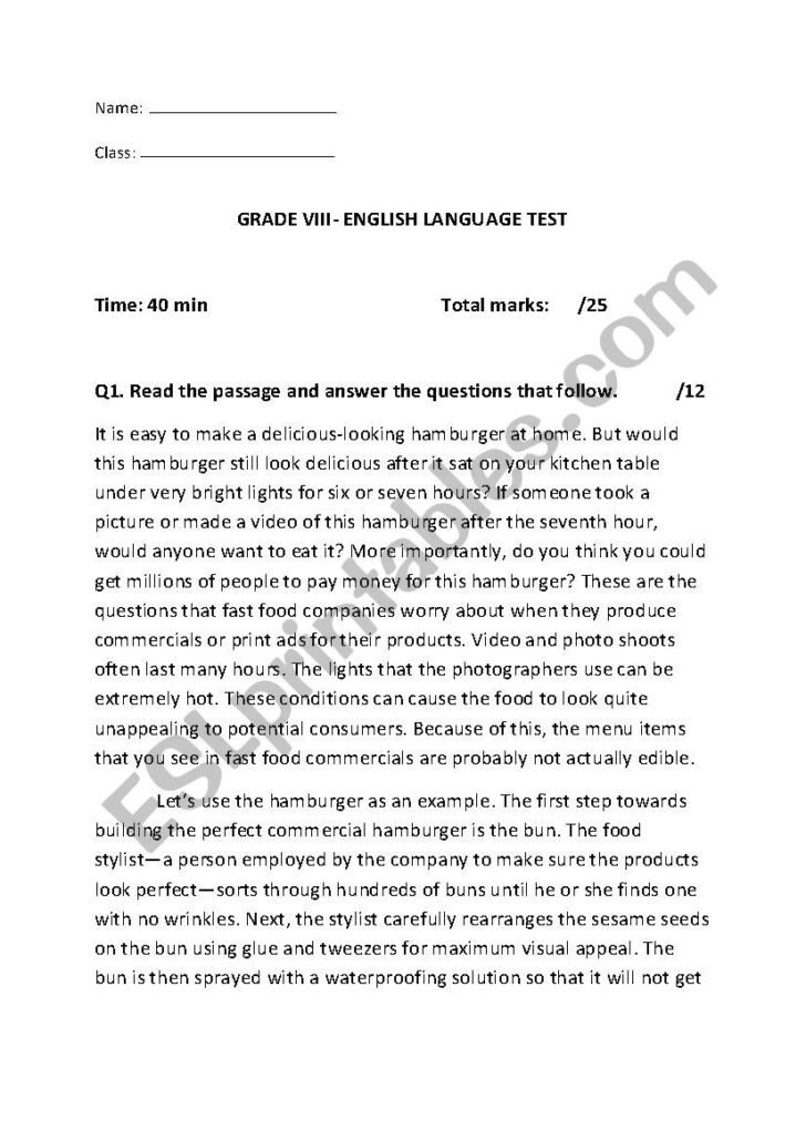 Grade 8 English Parts Of Speech Worksheets Language Worksheets Grade 8 English Parts Of Speech Worksheets Language Worksheets