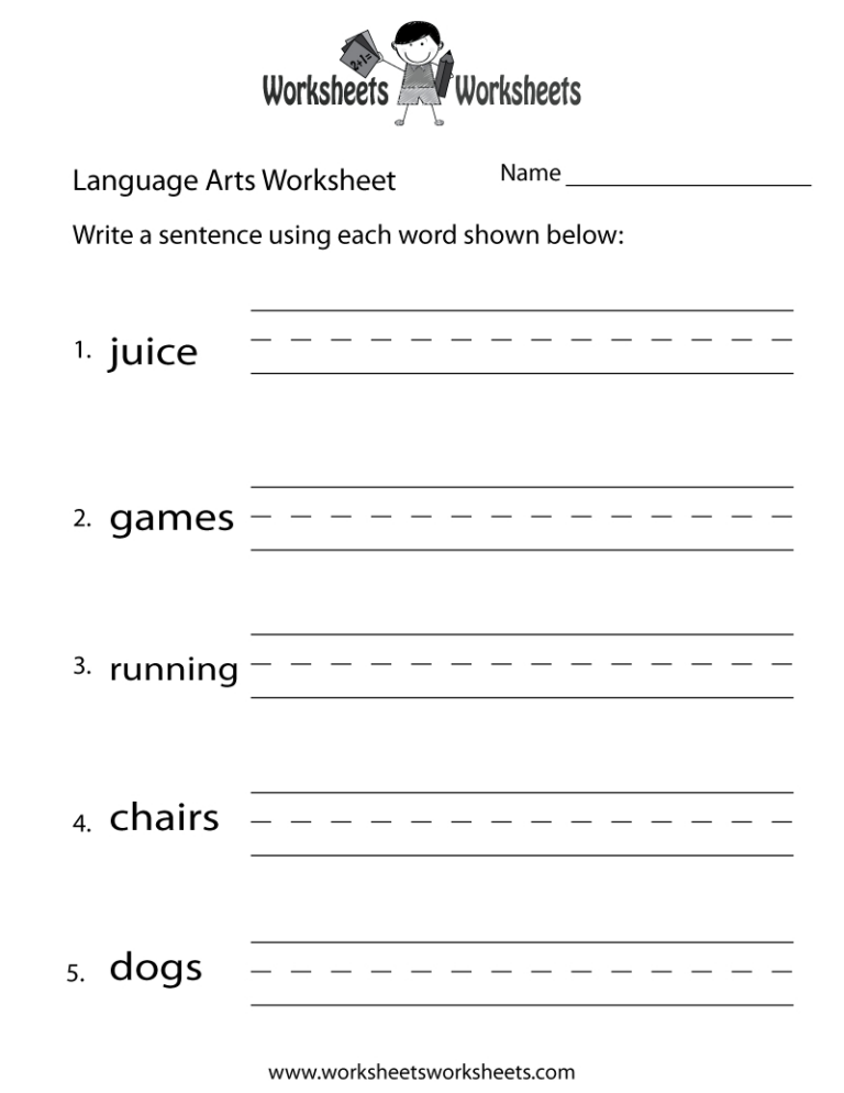 7th Grade Language Arts Worksheets Free Printable | Language Worksheets