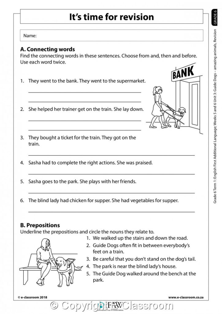 Grade 6 English First Additional Language Term 1 E Classroom Language