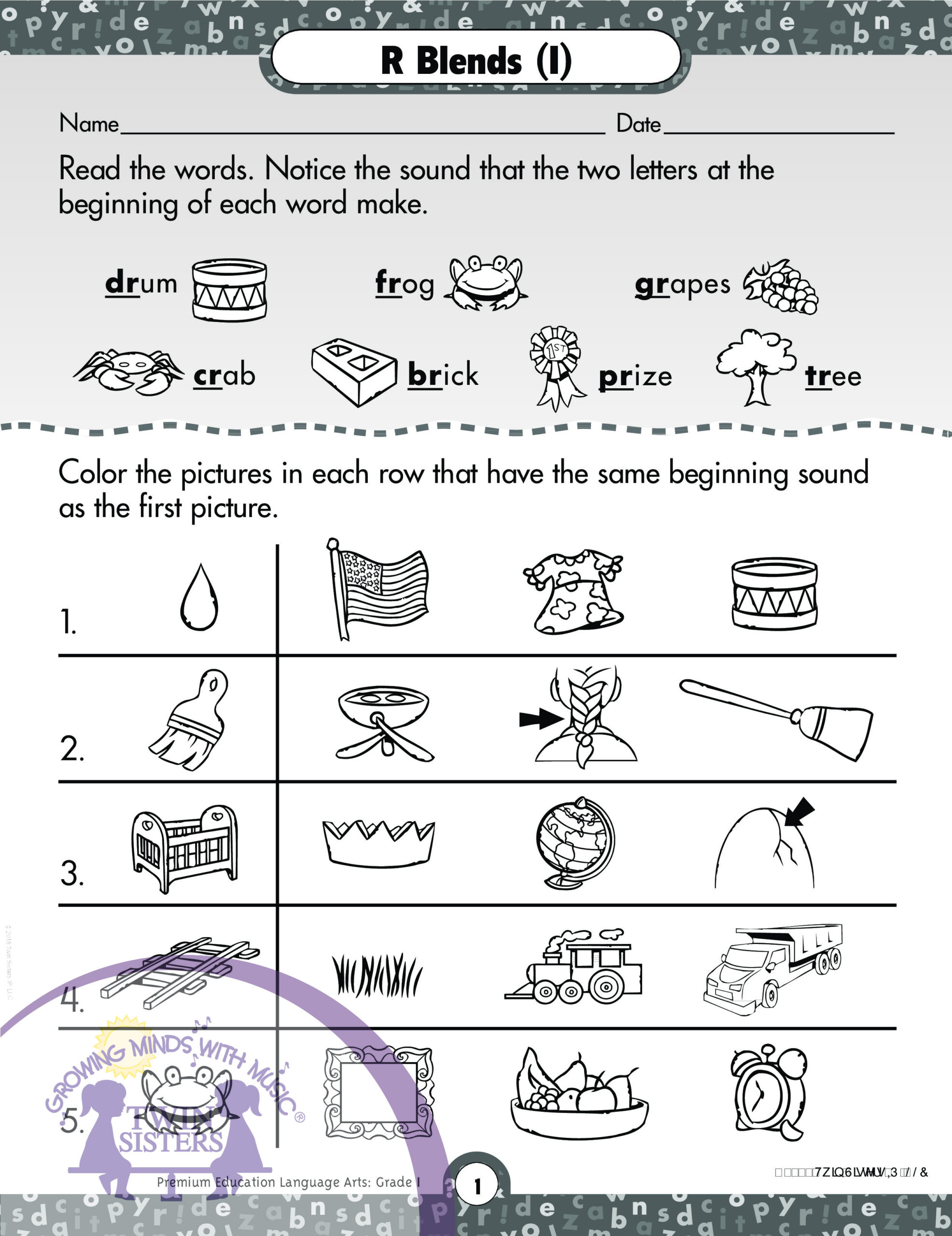 Language Arts Worksheets For Grade 1 Language Worksheets