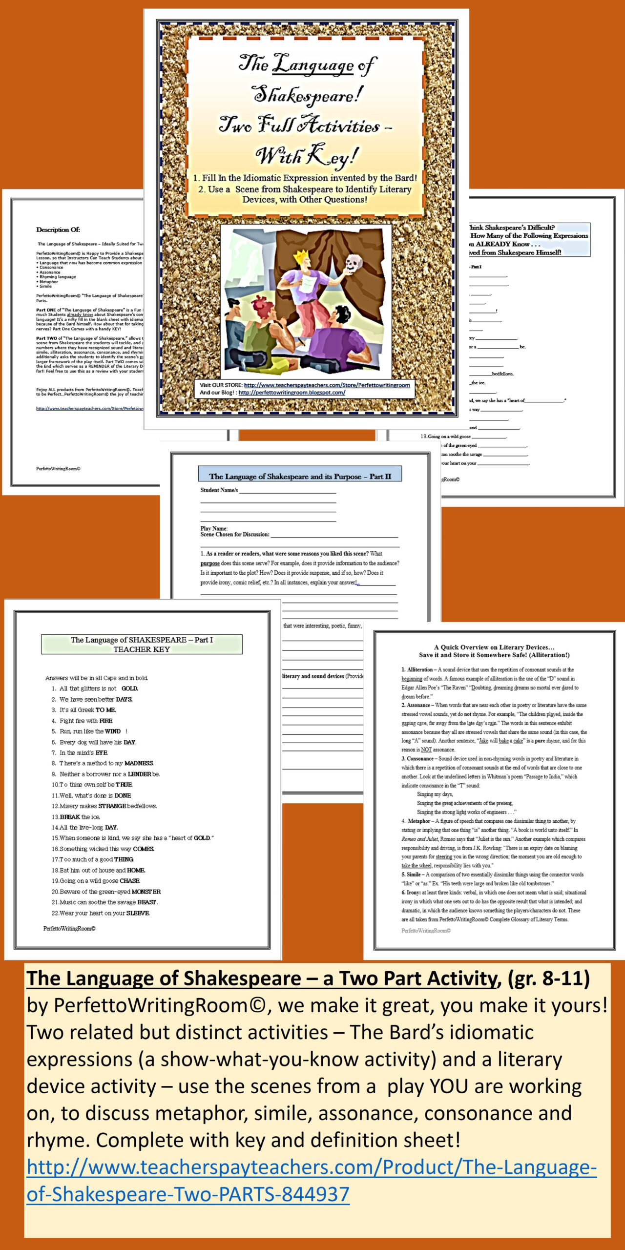British Council Shakespeare s Language Student Worksheets Language 