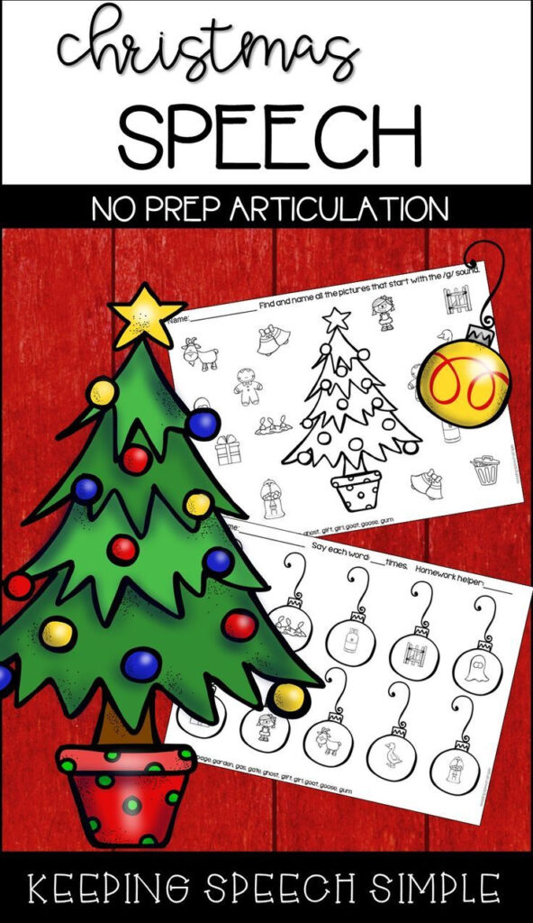 Christmas Speech And Language Worksheets | Language Worksheets